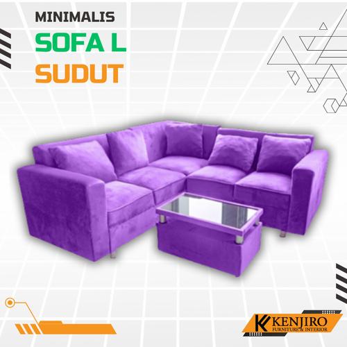 Jual Promo!!! Sofa L sudut - Sofa Minimalis plus Meja - Sofa Empuk ...