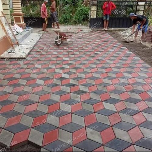 Jual baving block 3D/baving press hidraulik mutu k-350/conblock/paving ...