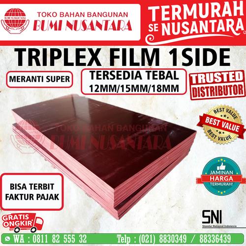 Jual TRIPLEK FILM 18MM PHENOLIC 1 MUKA SISI TRIPLEX PILM - 12MM - Kab ...