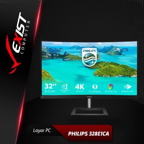 Jual Monitor LED Philips 328E1CA 32_ VA 4K Curved HDMI DP Vesa Speaker ...