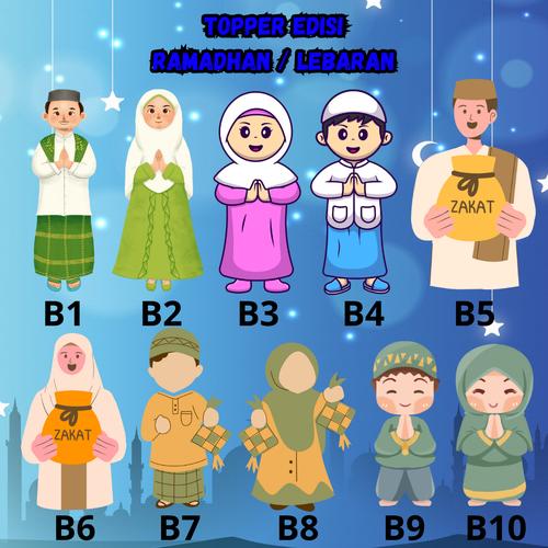 Jual TOPPER EDISI RAMADHAN/TOPPER EDISI LEBARAN/HIASAN BUKET - B1 - Kab ...