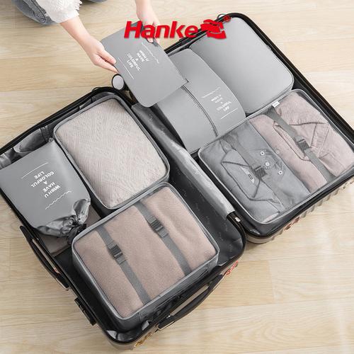 Promo Hanke Tas Travel Organizer 8 in 1 Storage Bag Luggage Bag - Light ...
