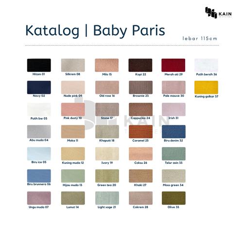 Jual Bahan Kain Jilbab Kerudung Baby Paris per 1,15 meter - Biru ...