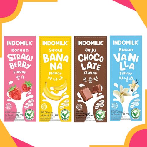 Jual Susu UHT Indomilk 180ml Strawberry Banana Chocolate Vanilla Beli ...