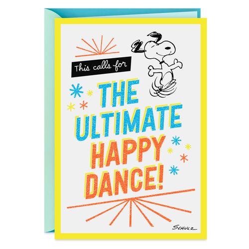 Jual GREETING CARD- HALLMARK- PEANUTS- SNOOPY HAPPY DANCE ...