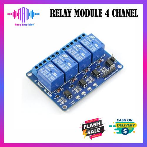 Jual RELAY 5V 4 CHANNEL OUTPUT 250VAC 30VDC 10A WITH OPTOCUPLER MODUL ...