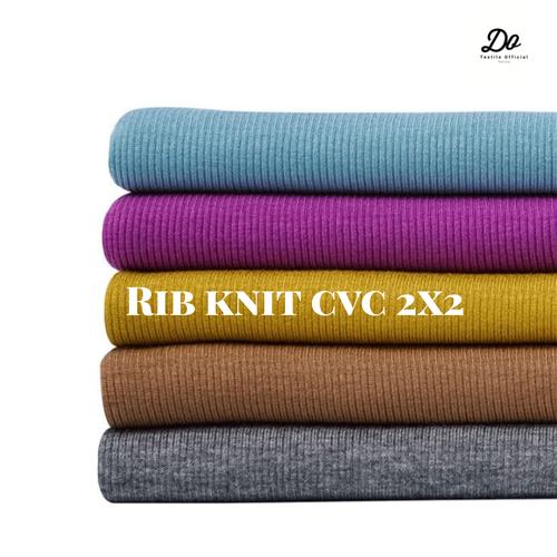 Jual KAIN BAHAN RIB KNIT/RIB BUR CVC METERAN - Putih, 0.5m - Jakarta ...