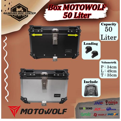 Jual Box Motor Motowolf 50 Liter Panier Box Pannier Motowolf Box ...