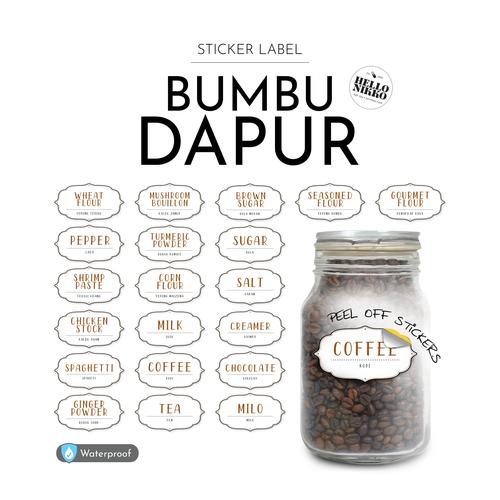 Jual Sticker label pengiriman bumbu dapur teh kopi toples gift tag card ...