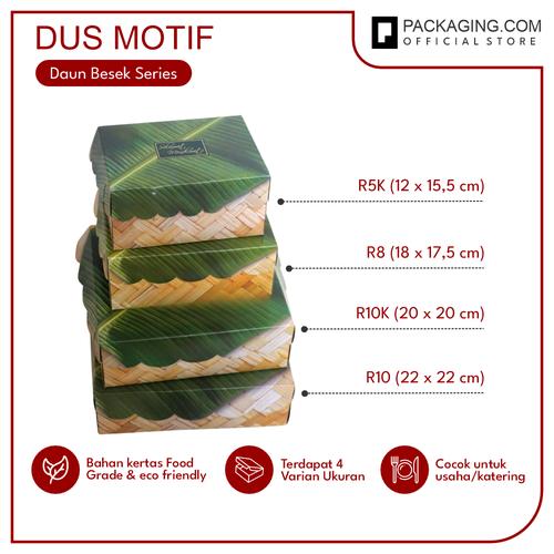 Jual Dus Snack Ukuran Motif Daun Box Hajatan Kotak Makanan Ringan Wadah ...