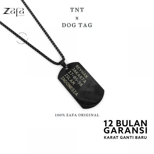 Jual Zafa Kalung Pria Custom Nama Anti Karat - Dog Tag - Silver Polos, 45cm - Kota Depok - Zafa ...