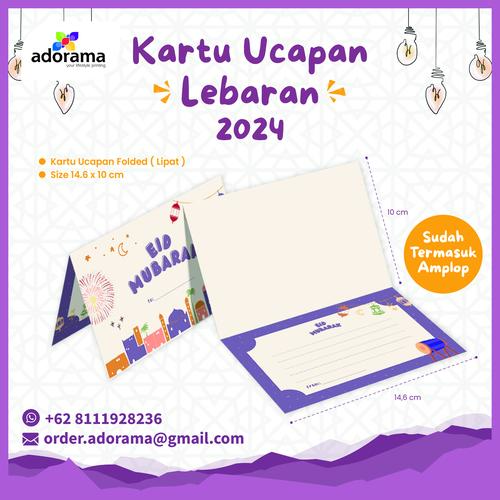 Jual Kartu Ucapan Lebaran/ Greetings Card Idul Fitri 2024 lipat ...