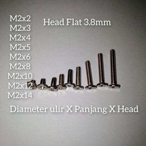 Jual SEKRUP BAUT SCREW M2 LAPTOP NOTEBOOK UNIVERSAL 2mm - M2x3 - Kota ...