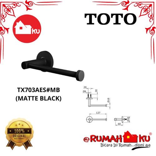 Jual Tempat Tissue TOTO TX703AES#MB Paper Holder Matte Black Hitam - Jakarta Barat - @RUMAHKU ...
