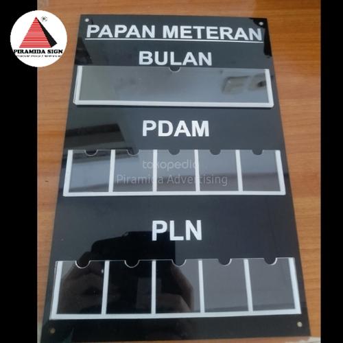 Jual Papan meteran slot PDAM PLN 20x30 sign - Kota Surabaya - Piramida ...