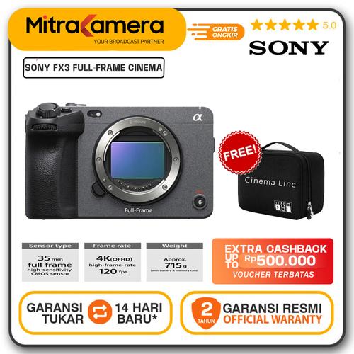 Promo Sony FX3 Full-Frame Cinema Kamera / Kamera Fullframe / Mirrorless ...