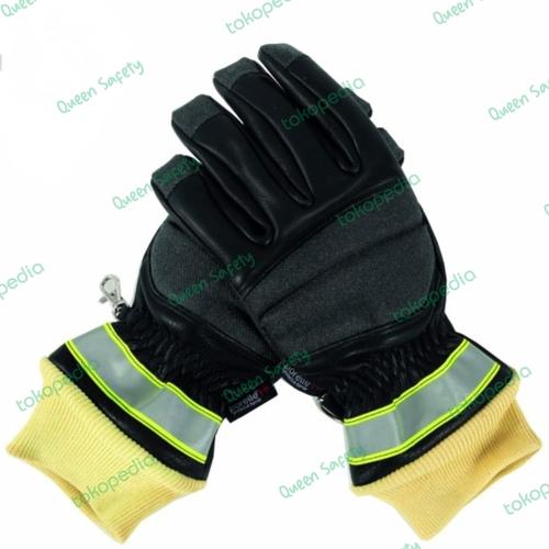 Jual Leather / Kevlar Firefighter Gloves with Hi Vis Brand: EAGLE FR ...