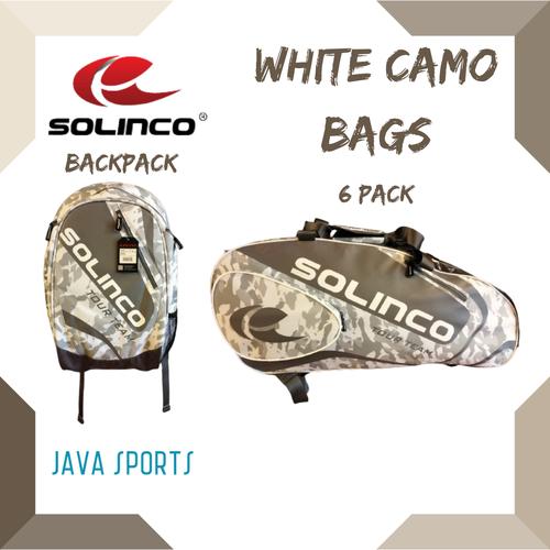 Promo Tas Tenis Solinco White Camo Bags Backpack 6 Pack Original Tennis ...