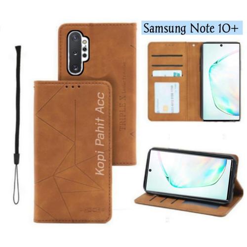Jual Flip Magnet SAMSUNG NOTE 10 / 10 Plus Leather Flip Case Wallet ...