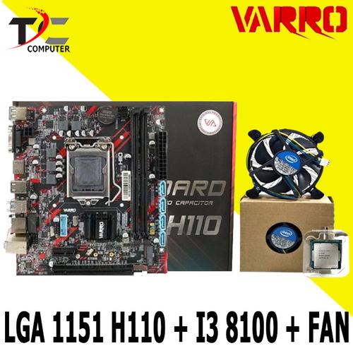 Jual Paket Mobo Varro New H110 DDR4 Plus Processor i3 8100 i3 9100 ...