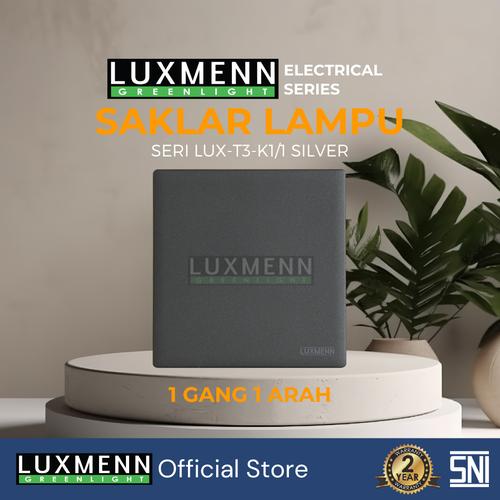 Promo Luxmenn Saklar Lampu 1 Gang 1 Arah Way Silver, Seri LUX-T3-K1/1 ...