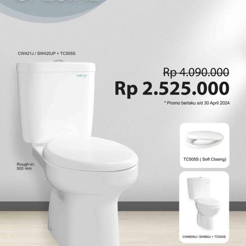 Jual CW421 CLOSET DUDUK - TUTUP STD - Kota Tangerang - TOTO TERLENGKAP ...