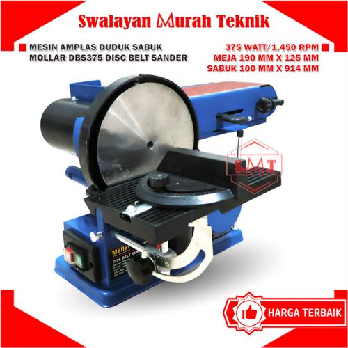 Jual Mesin Amplas Duduk Sabuk MOLLAR DBS375 Disc Belt Sander 375 Watt ...