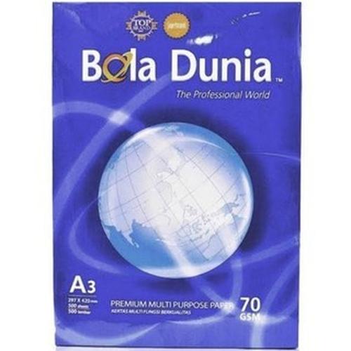Jual Kertas HVS A3 70gr Bola Dunia - Kertas A3 Bola Dunia 70 gram ...