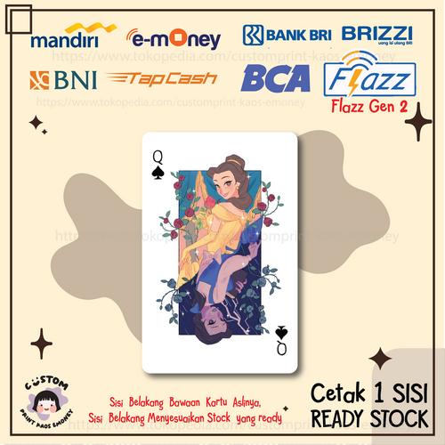 Jual KARTU EMONEY MANDIRI BCA GEN 2 BNI BRI ANIME KARTUN PRINCESS BELLE ...