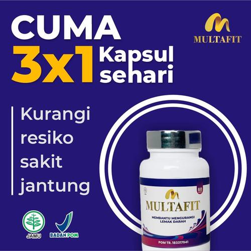 Jual MULTAFIT OBAT HERBAL 60 KAPSUL BANTU ATASI LEMAK DARAH DAN STROKE ...