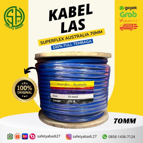 Jual Kabel Las/Welding Kabel 70mm FULL TEMBAGA ORIGINAL SUPERFLEX ...