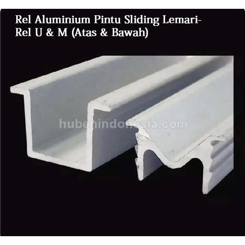 Jual Rel Lemari Pintu Sliding Geser Alumunium U dan M 3Meter-Huben SD 02 - Coklat - Kota Bekasi ...
