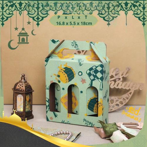 Jual Dus Botol Isi 3 Botol 250 Ml Gable Box Bingkisan Hampers Idul ...