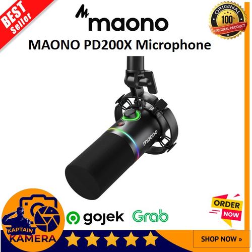 Jual MAONO PD200X USB / XLR Dynamic Microphone | Gaming Podcast PD200 ...