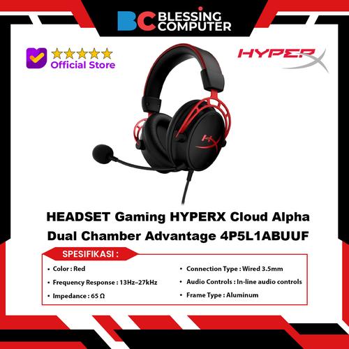 Promo HEADSET Gaming HYPERX Cloud Alpha Dual Chamber Advantage 4P5L1AB# ...