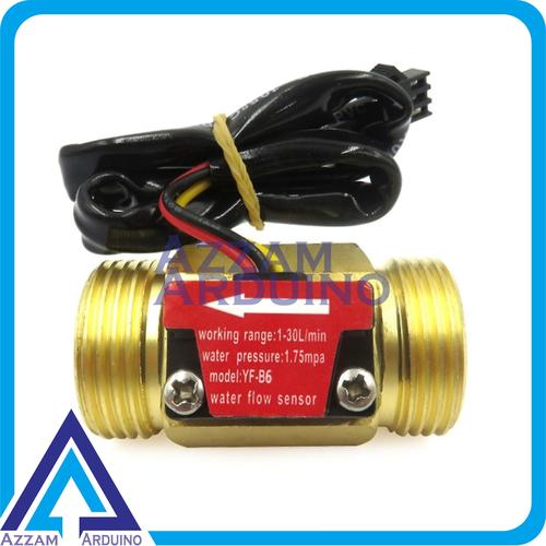 Promo Water Flow Sensor Brass G3/4 Aliran Air 3/4" in YF-B6 1-30L/min ...