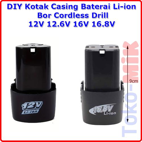 Jual Kotak Box Baterai 18650 Li-ion Bor Cordless Drill 12V 16.8V 12.6V 16V - 12V-B - Jakarta ...