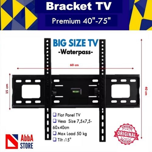 Jual Bracket Braket TV 43 49 50 55 60 65 70 75 Inch Tilt Up Down ...