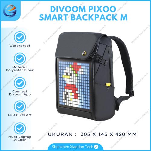 Promo DIVOOM PIXOO SMART BACKPACK RANSEL PIXEL ART DIY LED SCREEN M RGB ...