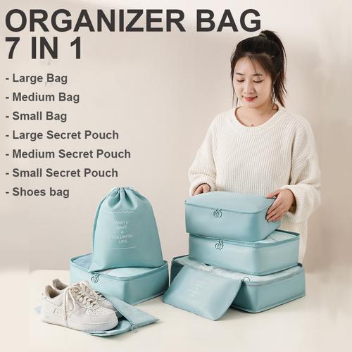 Promo Tas Travel Organizer 7 in 1 Storage & Luggage Bag Tas Packing Set ...