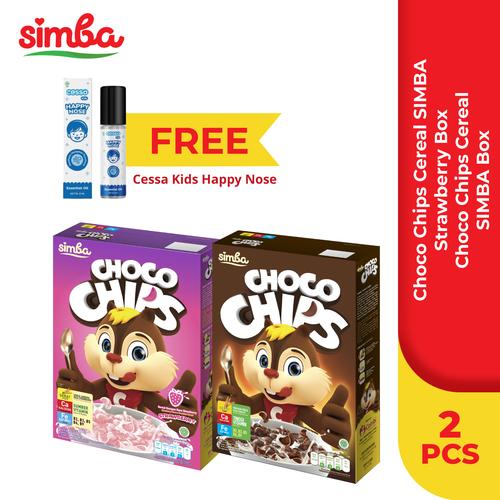 Jual SIMBA Cereal Chips Coklat & Strawberry 170gr Box Free Cessa Happy ...