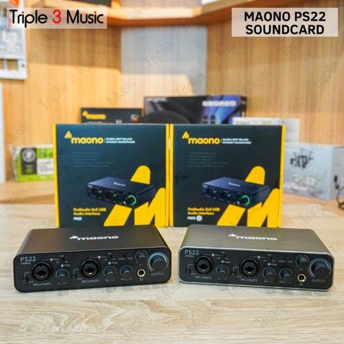 Jual MAONO AU PS22 PS22 PS-22 Audio interface Soundcard 2 input - Hitam ...