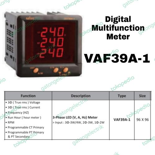 Jual Digital Multifunction Meter VAF39A-1 Selec 96x96 panel meter ...