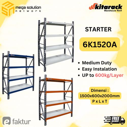 Jual RAK GUDANG STARTER 2 METER P 1,5M 600KG/LAYER KITARACK MEDIUM DUTY ...