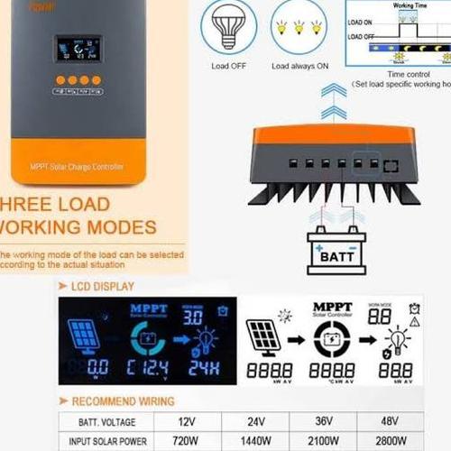 Jual US PowMr MPPT 60A 12v/24/36/48v solar charge controller POW-M60 ...