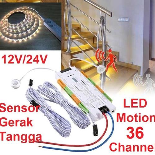 Jual LED Motion Sensor Lampu Strip Sensor Gerak Tangga LED Fleksibel ...
