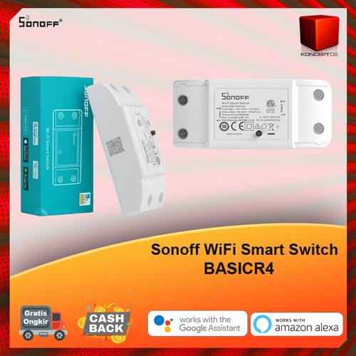 Jual Sonoff WiFi Smart Switch BASICR4 Saklar Pintar 1 Gang/Channel - Kota Surabaya - KonCept DS ...