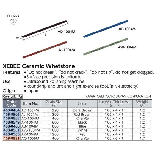 Jual Varian Xebec Ceramic Whetstone 100x4x1mm CHERRY - 400 - Kab ...