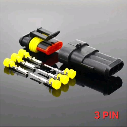 Jual soket socket connector konektor kabel 3 pin motor mobil waterproof ...