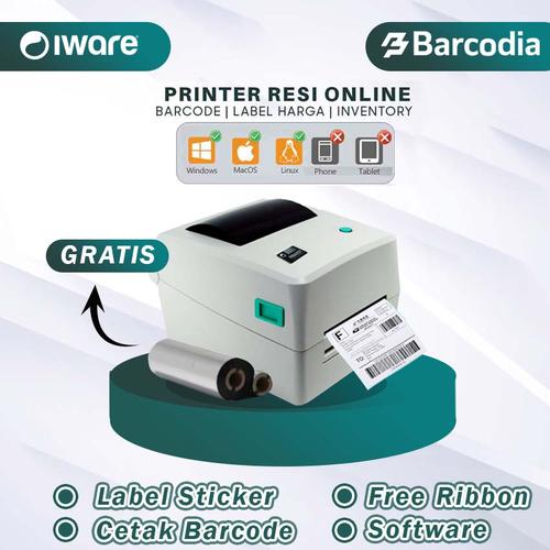 Promo LABEL PRINTER IWARE PB-420T USB PRINTER BARCODE 80MM PRINTER ...